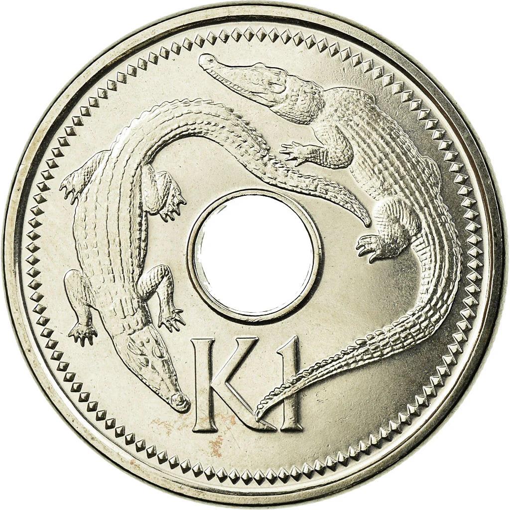 Papua New Guinea Coin Papua New Guinean 1 Kina | Elizabeth II | Crocod