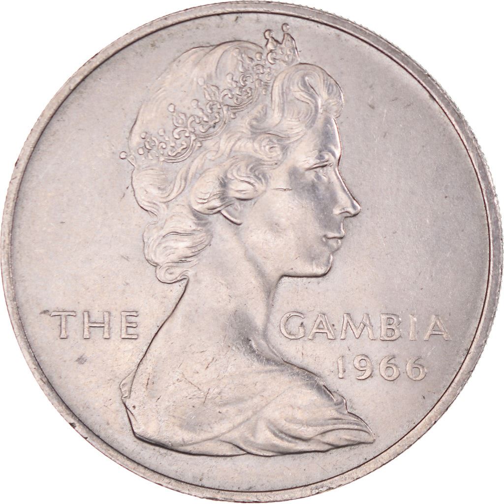 The Gambia | 2 Shillings Coin | African Ox | Km:5 | 1966