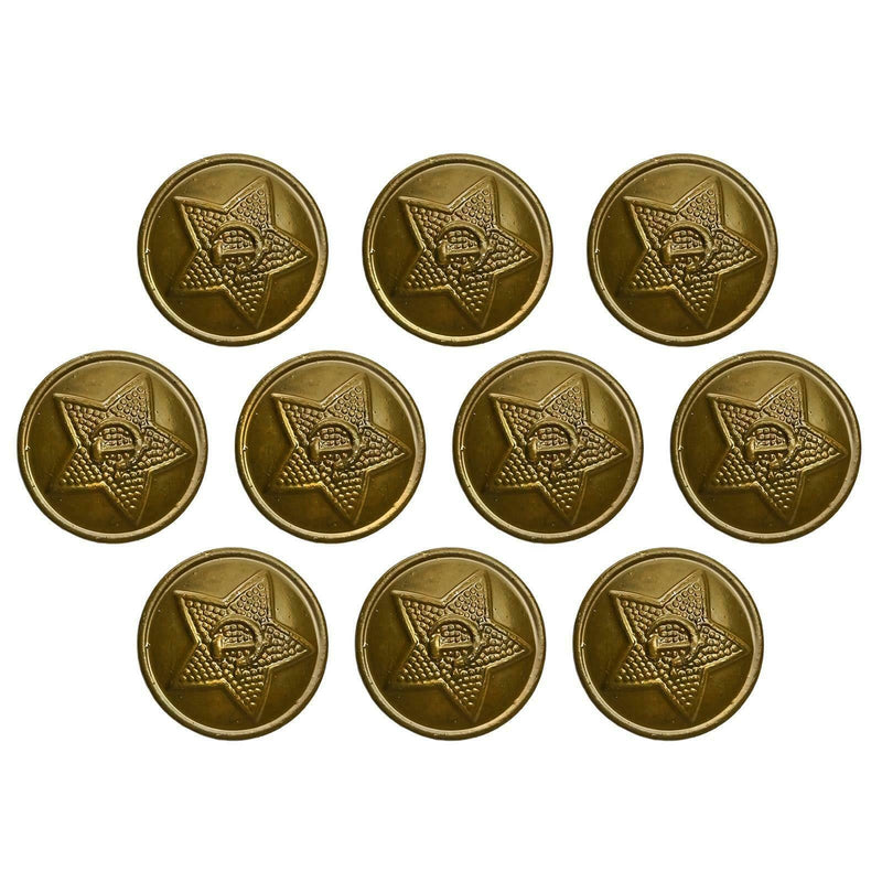10 Soviet Union Army Gold Camouflage Buttons Star Hammer and Sickle fo