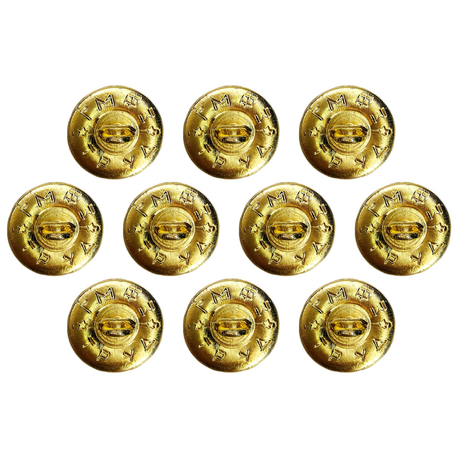 10 Soviet Union Army Gold Camouflage Buttons Star Hammer and Sickle fo