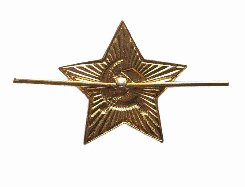 Soviet Army Big Red Star Hat Cap Badge Cockade Enamel Pin USSR Hammer